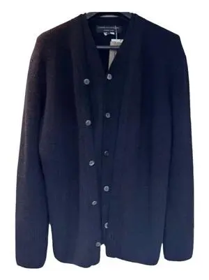 Comme Des Garçons Long Sleeved Knitted Cardigan - Black
