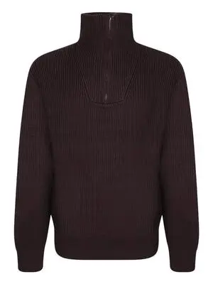 Officine Générale Half-zip High Collar Knitwear - No