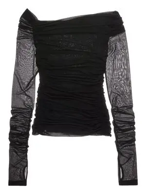 HELMUT LANG Helmut Lang Ruched Off-Shoulder Top