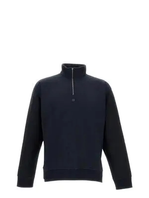 Fendi Half-zip Logo Sweatshirt - Black