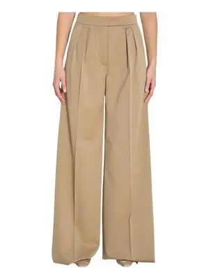 Max Mara Wide-leg Pleated Trousers - Nude