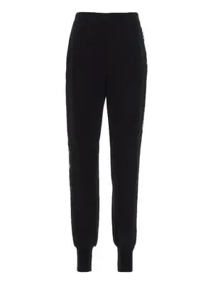 Stella McCartney Lace Trimmed Tapered Trousers - Black
