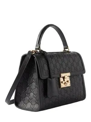 Gucci Padlock Medium Top Handle Bag - Black