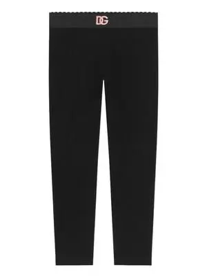 Dolce & Gabbana Logo-waistband Leggings - Black