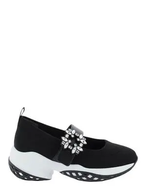 ROGER VIVIER Embellished Buckle Ballerinas - Black