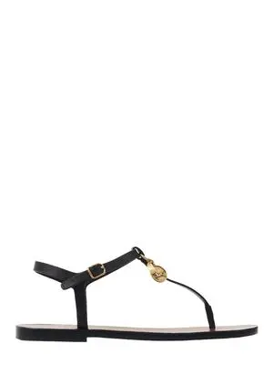 Chloé Charms Buckled Ankle Strap Sandals - Black