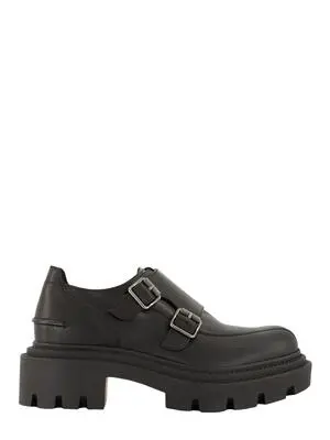 CHRISTIAN LOUBOUTIN Antonina College Double Buckle Loafers - Black
