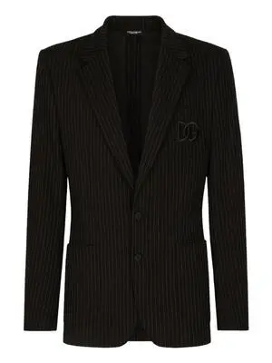 Dolce & Gabbana Single-breasted Pinstripe Blazer - Black