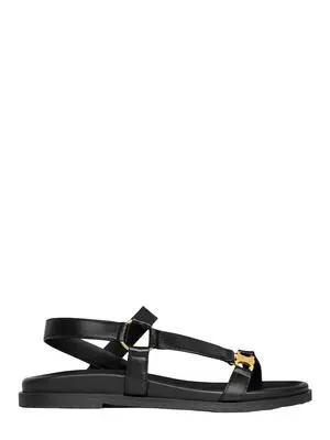 Celine Maud Sandal With Triomphe In Calfskin - Black