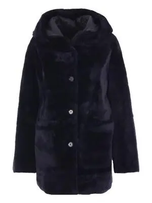 ARMA Hooded Shearling Coat - Black