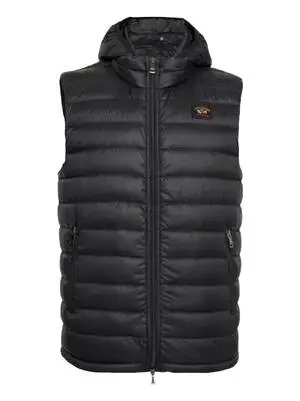 PAUL  SHARK Paul & Shark Ultralight Quilted Gilet With Hood - Black