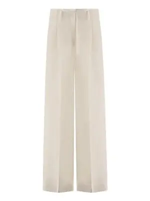 Alberto Biani Wide-leg Tailored Trousers - Beige
