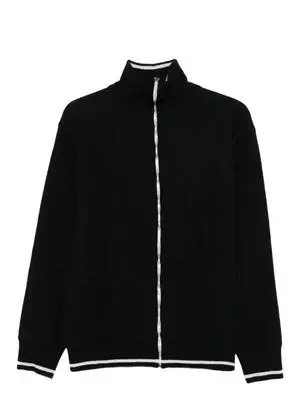 MAISON MARGIELA Long Sleeve High-neck Zip-up Cardigan - Black