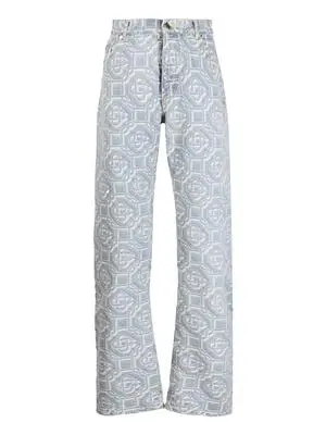 Casablanca Bleached Monogram Jeans - Gray