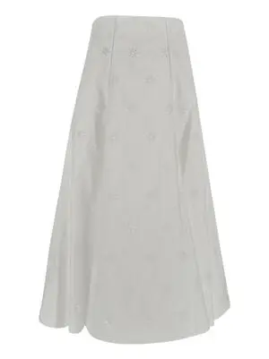 Chloé Flared Midi Skirt - Gray