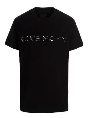 Givenchy Logo Studded Crewneck T-shirt - Black
