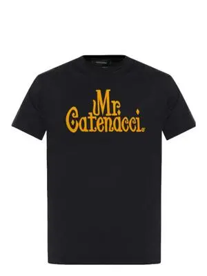 Dsquared2 Mr. Catenacci Printed Crewneck T-shirt - Black