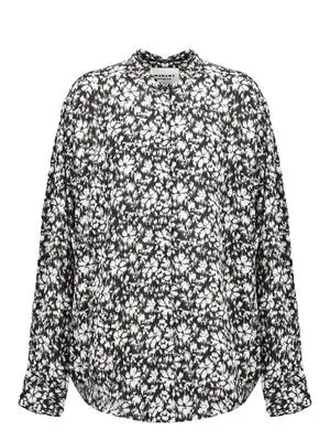 Isabel Marant Étoile Catchell" Printed Long Sleeve Shirt - Gray