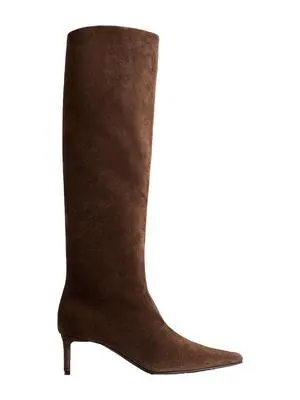 Khaite Square Toe Knee-high Boots - Brown
