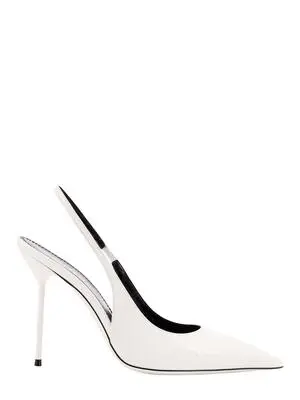 Paris Texas Lidia Slingback Pumps - White
