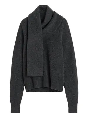 TOTÊME Totême Draped Scarf Knitted Jumper