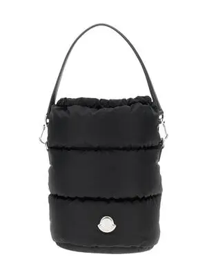 Moncler Padded Drawstring Bucket Bag - Black