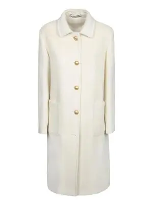 TAGLIATORE Tagliatore Golden Button Alpaca Coat