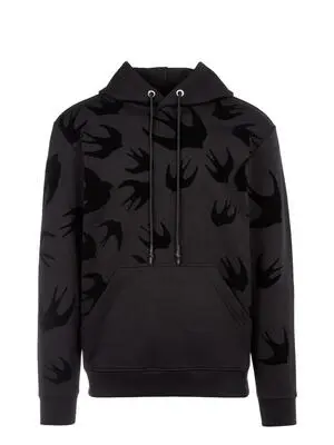 Alexander McQueen Printed Hooded Sweater - Black