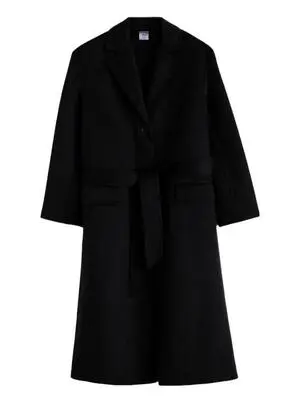 Aspesi Belted Long Sleeve Coat - Black