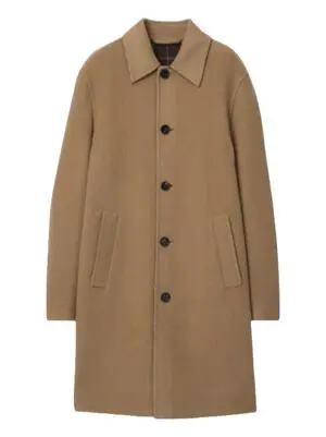 Burberry Single Breasted Long Sleeved Coat - Camel/treacle Brown