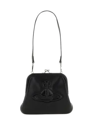 VIVIENNE WESTWOOD Orb Embossed Clutch Bag - Black