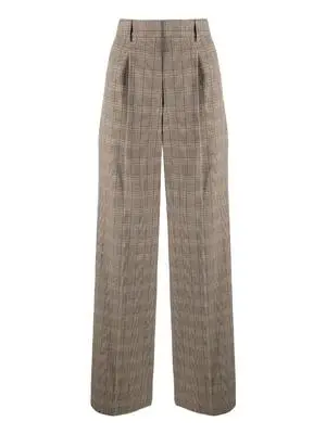 Isabel Marant Étoile Plaid Wide-leg Trousers - Gray