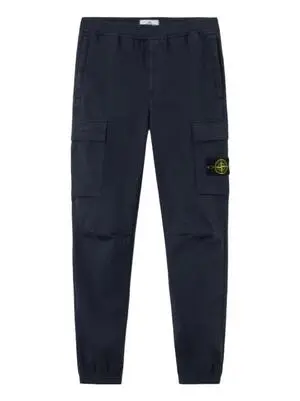 Stone Island Cargo Trousers With Compass Patch - Blue