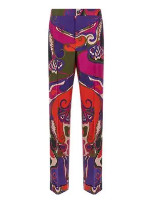 Emilio Pucci Printed Silk Pants - Multicolor