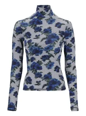 Coperni Floral Print High-neck Top - Multicolor