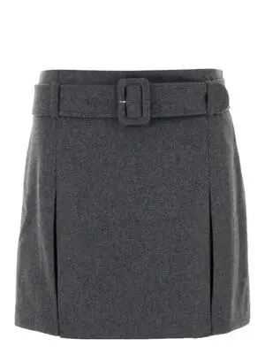 A.p.c. Belted Mini Skirt - Grey