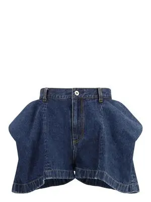 Sacai Mid-rise Denim Shorts - Blue