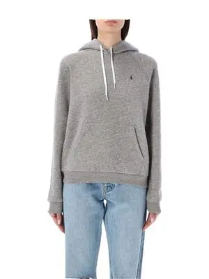 Polo Ralph Lauren Embroidered Drawstring Hoodie - Gray