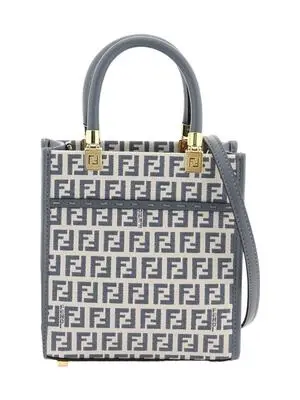 Fendi Ff Jacquard Tote Bag - Gray