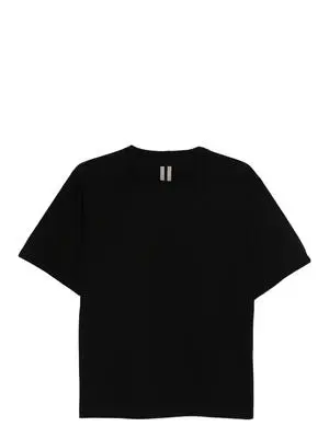 Rick Owens Ribbed Crewneck Short Sleeve T-shirt - Black