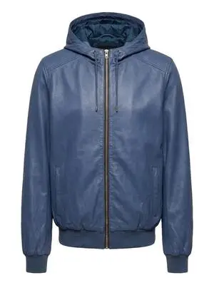 Gucci Logo Hooded Zip-up Jacket - Blue