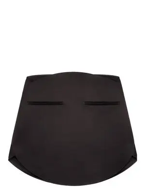 COURREGES Satin Mini Skirt - Black