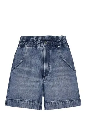Isabel Marant Étoile High Waist Denim Shorts - Blue