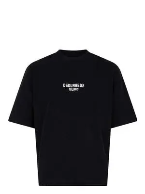 Dsquared2 Logo Printed Crewneck T-shirt - Black