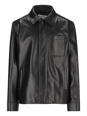Loewe Logo Patch Overshirt Jacket - Black