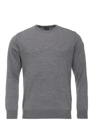 PAUL  SHARK Paul & Shark Logo Patch Crew Neck Jumper - Gray