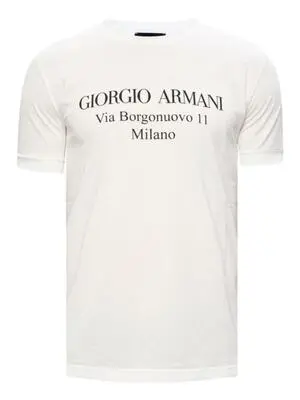 Giorgio Armani Logo Printed Crewneck T-shirt - No