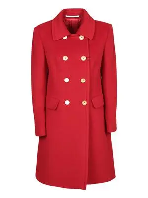 Tagliatore Double-breasted Buttoned Coat - Red