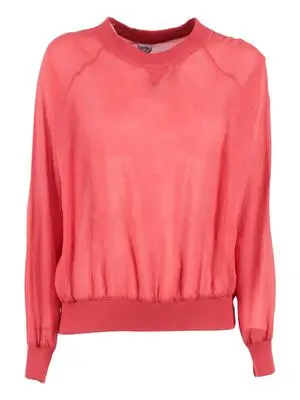 Aspesi Garment-dyed Voile Blouse - Red