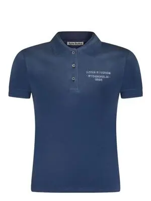 Acne Studios Acne Studios Sprayed Polo T-Shirt Navy Blue